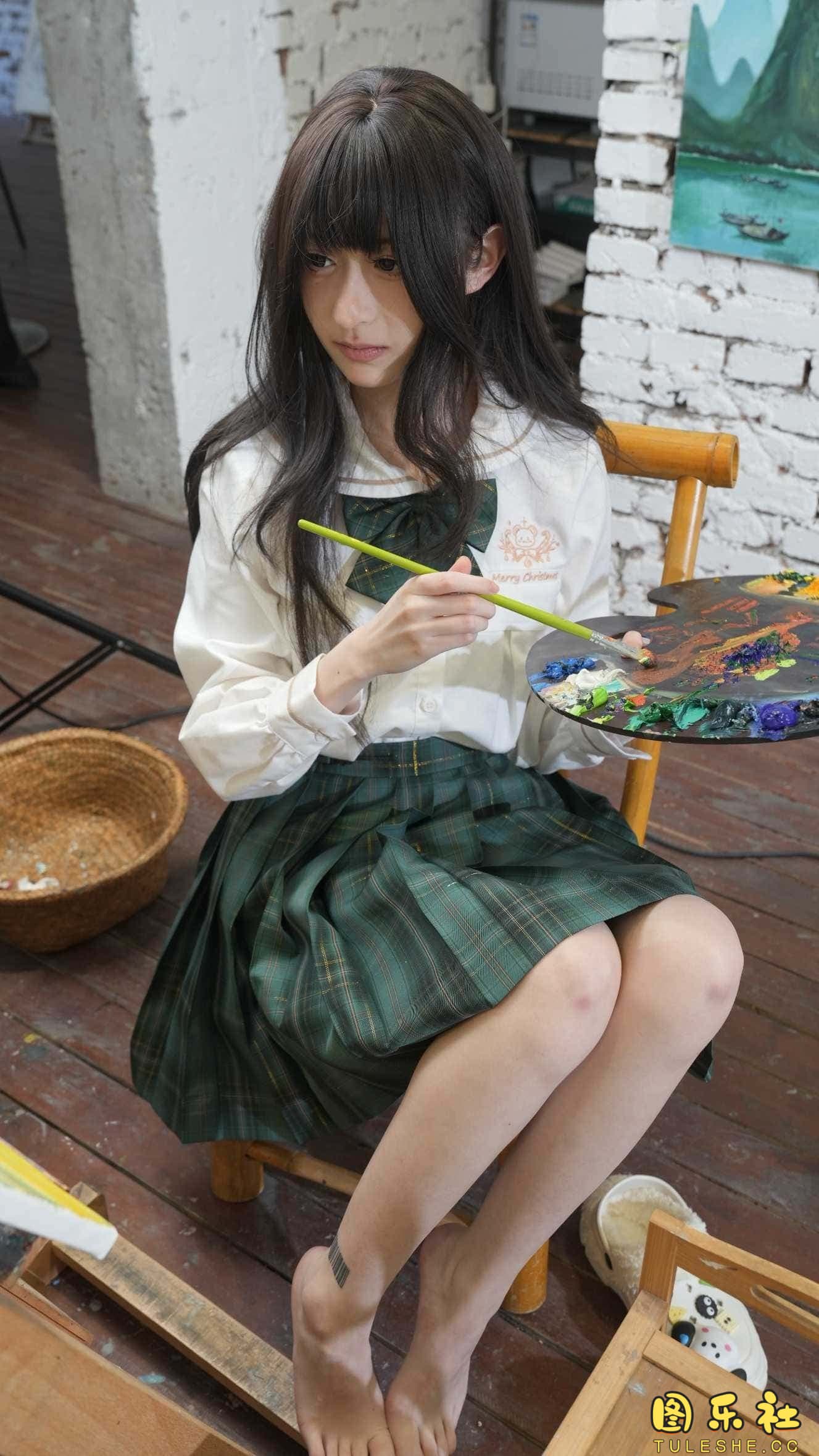 青柠映画 NO.004 AN 画室JK[146P/336M]-图乐社